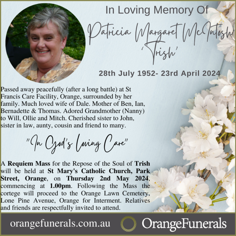 Current Funerals | Orange Funerals