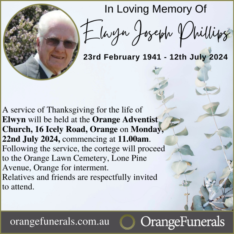 Current Funerals | Orange Funerals