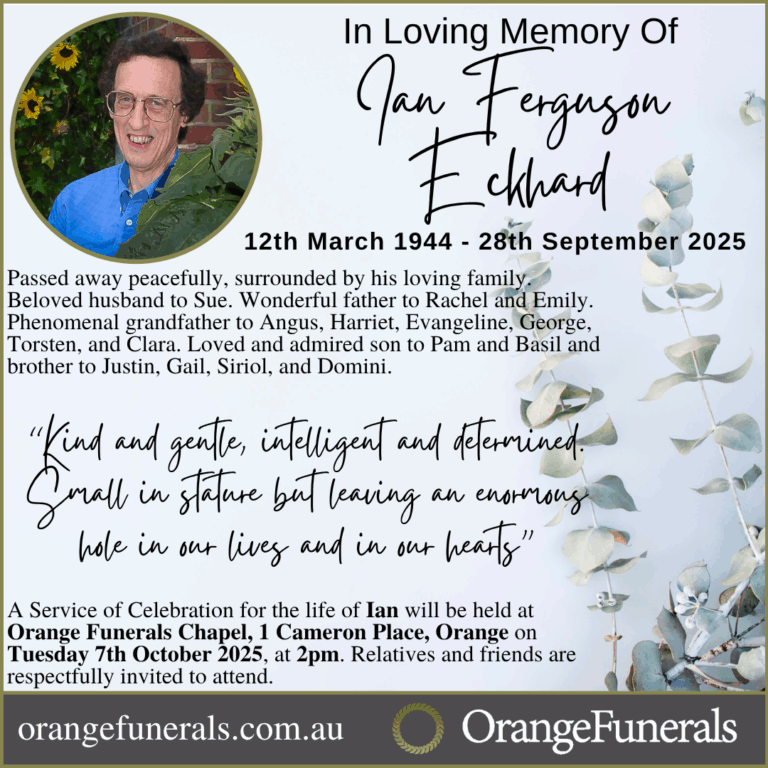 Current Funerals | Orange Funerals